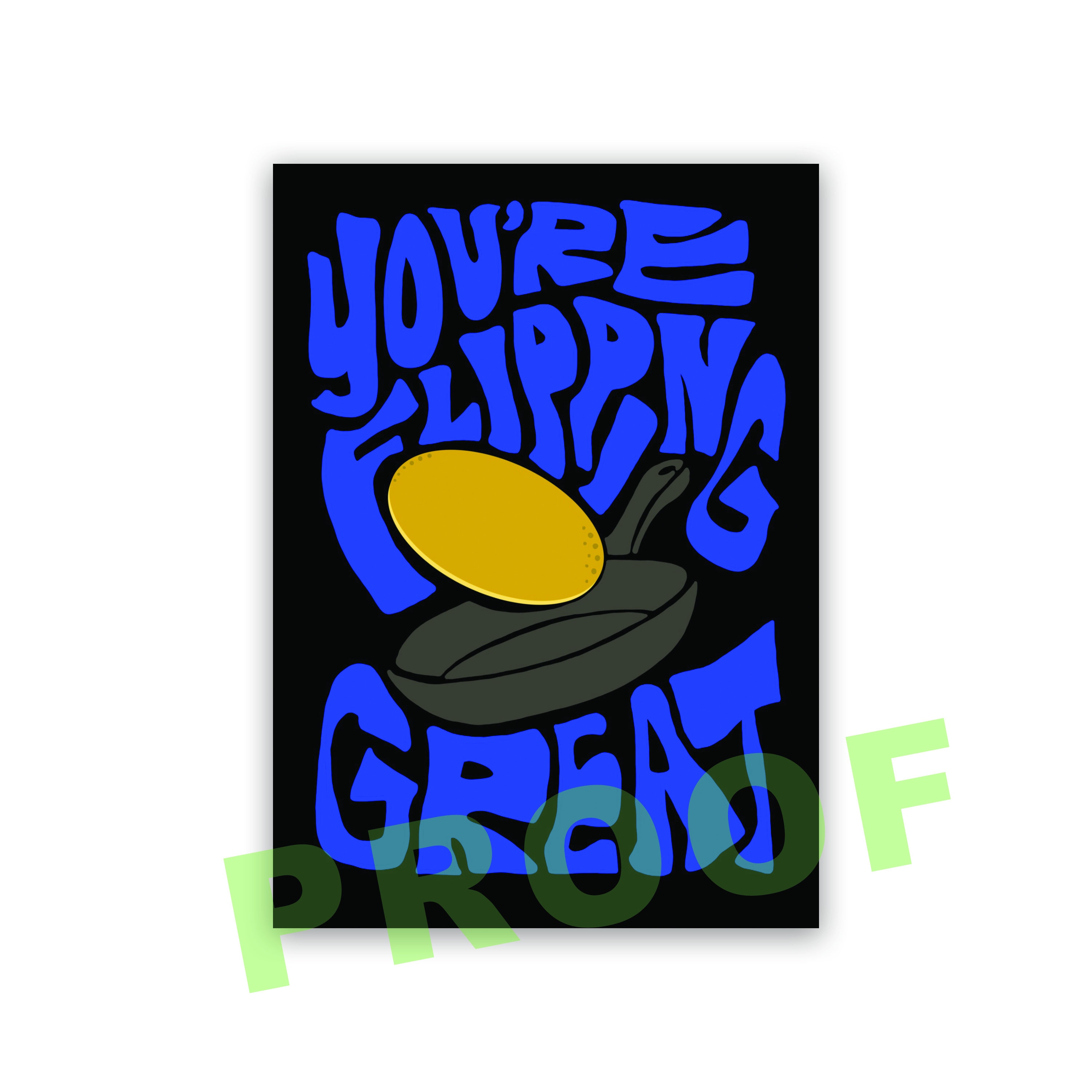 Printable Youre Great Greeting Card, Youre Flipping Great, Funny ...