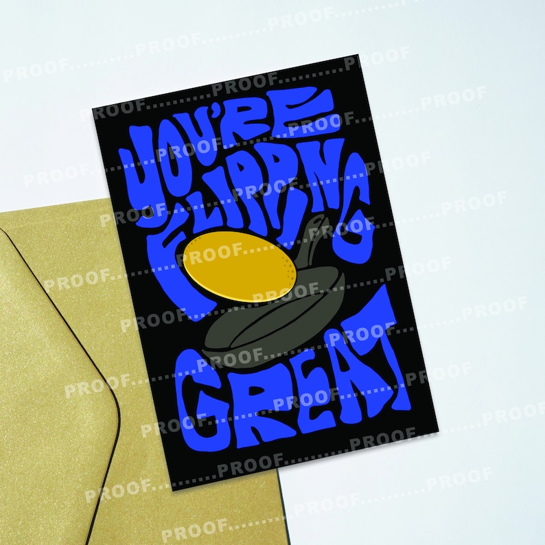 Printable Youre Great Greeting Card, Youre Flipping Great, Funny ...
