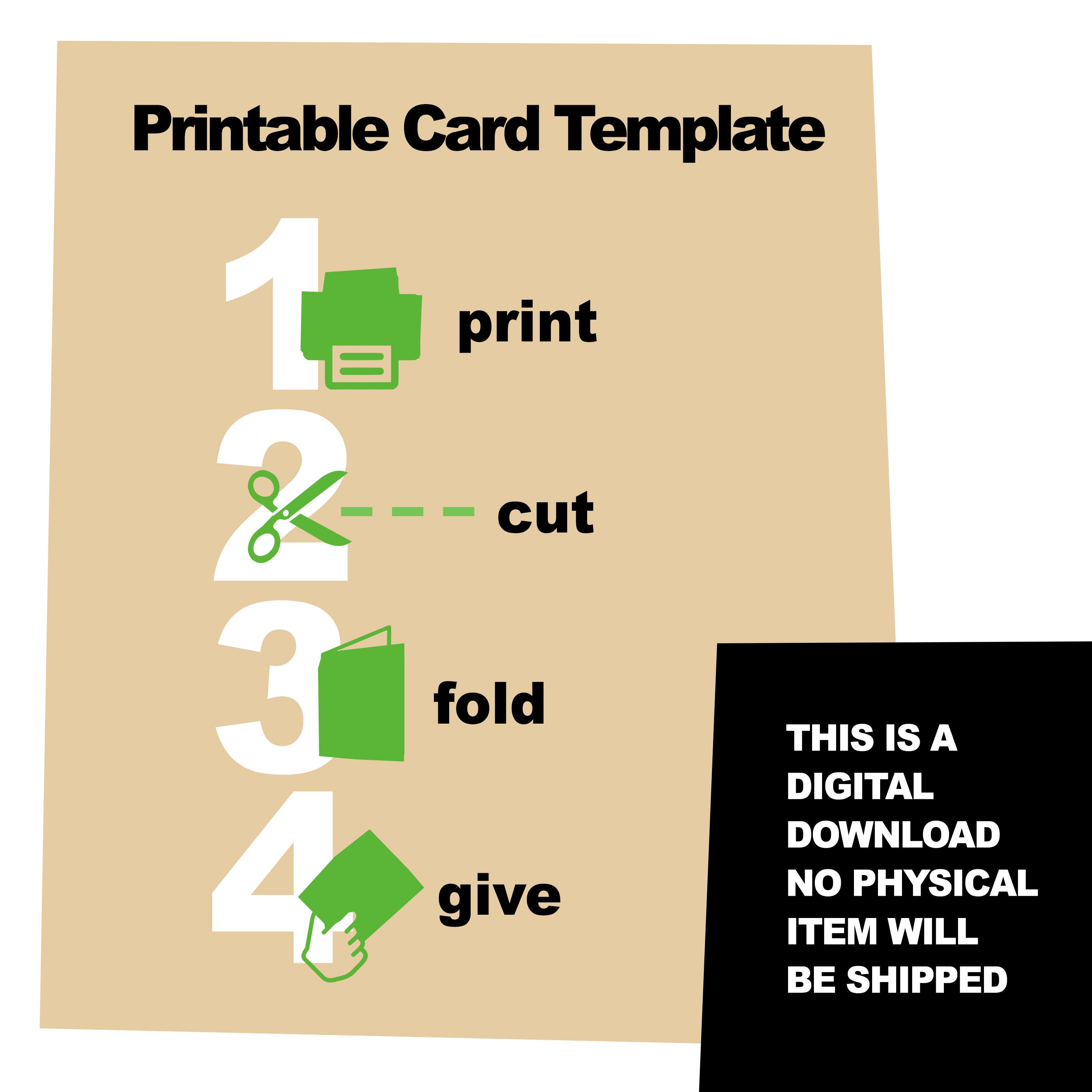 PRINTABLE Card, Words Card, INSTANT DOWNLOAD, Dont Know What to Say ...
