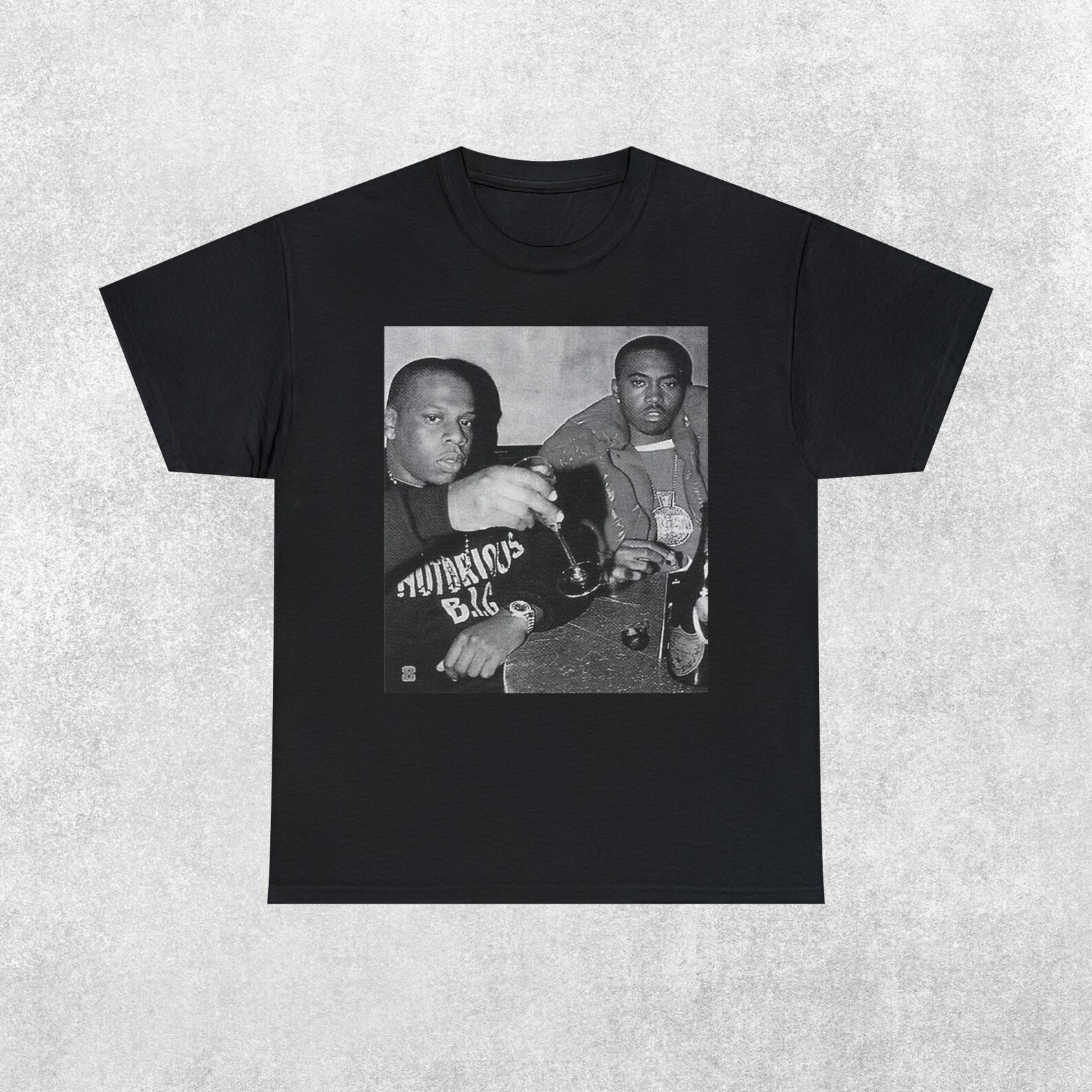 90's Hip Hop T-shirt Unisex Classic Fit Adult Size Rap Tee Jay-z & Nas ...