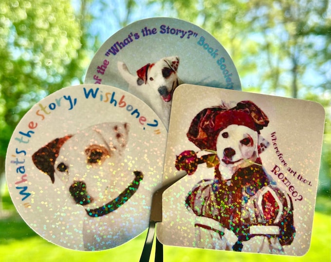 Wishbone Holographic-sparkle Vinyl Stickers - Etsy