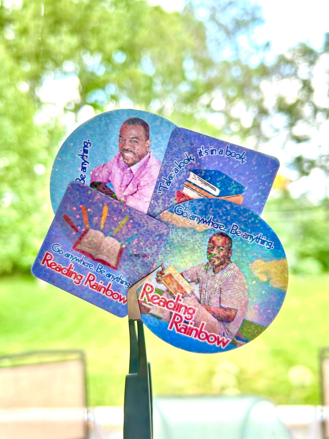 Reading Rainbow Inspired Vinyl Stickers With Holographic Sparkle - Etsy