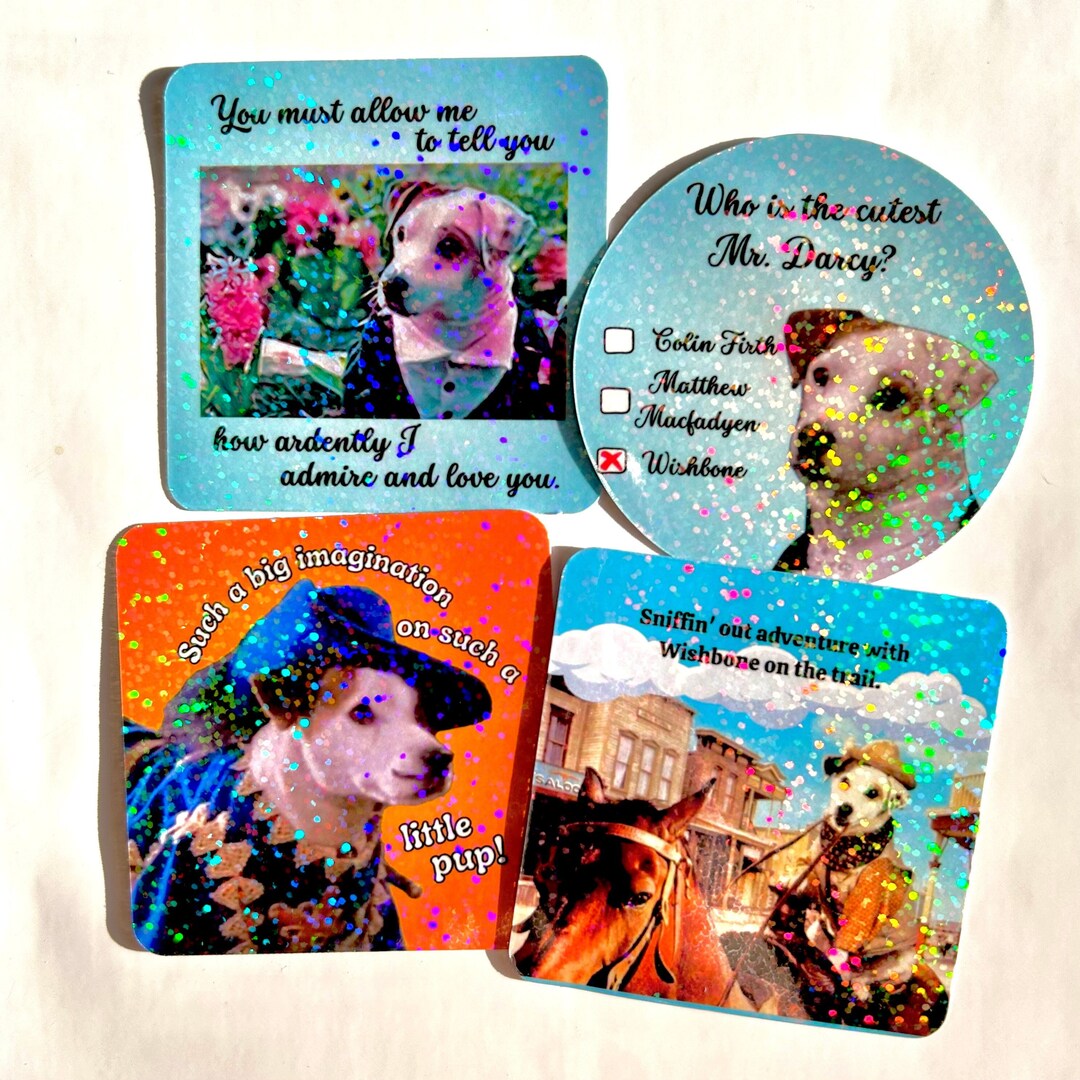 New Styles of Wishbone Holographic-sparkle Vinyl Stickers - Etsy