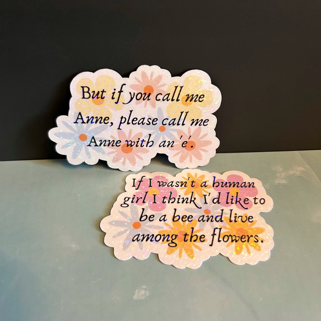 Anne of Green Gables Vinyl Decal Stickers / Holographic Sparkly ...
