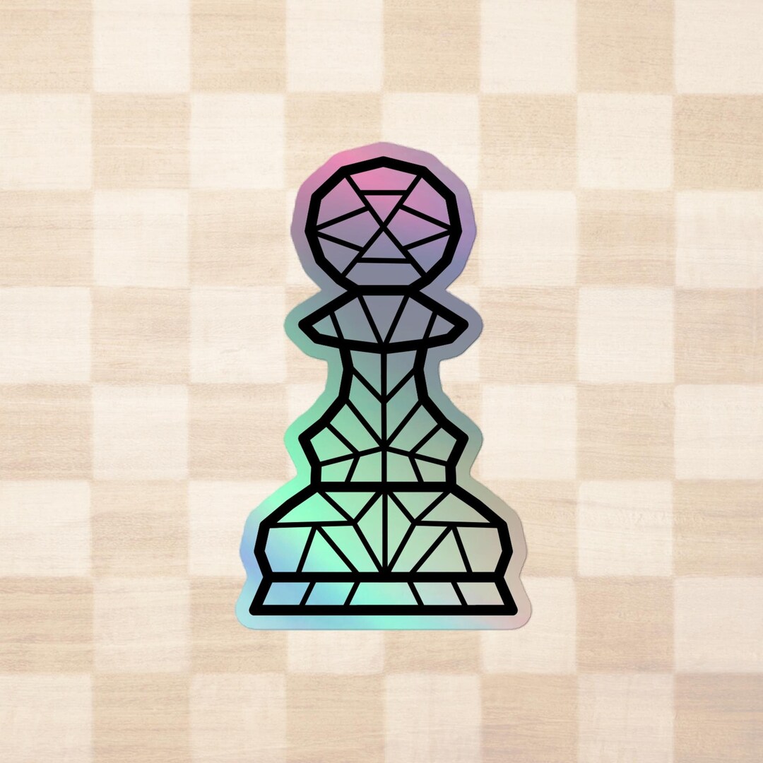Giant Pawn Sticker, Chess Holographic Sticker - Etsy