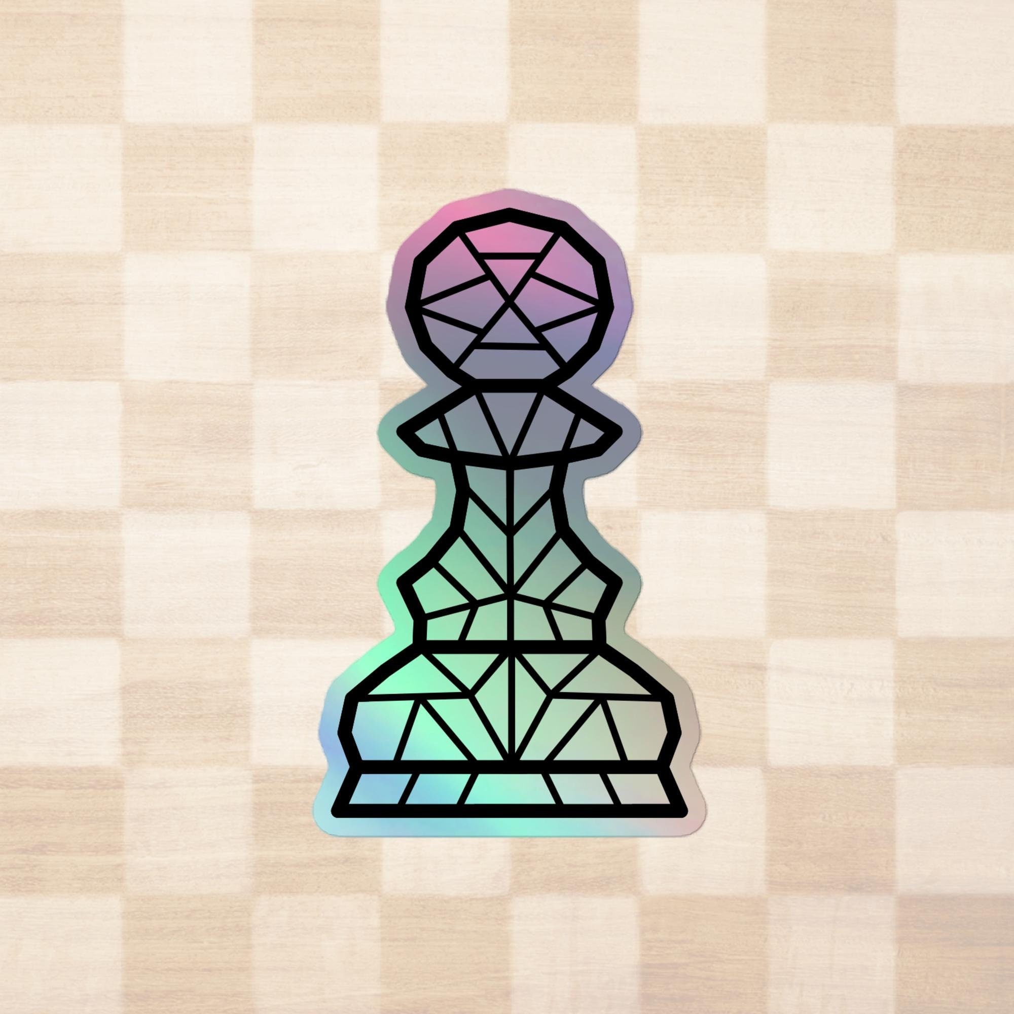 Giant Pawn Sticker, Chess Holographic Sticker - Etsy
