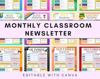 Editable Canva Template-newsletter Template, Editable Newsletter ...