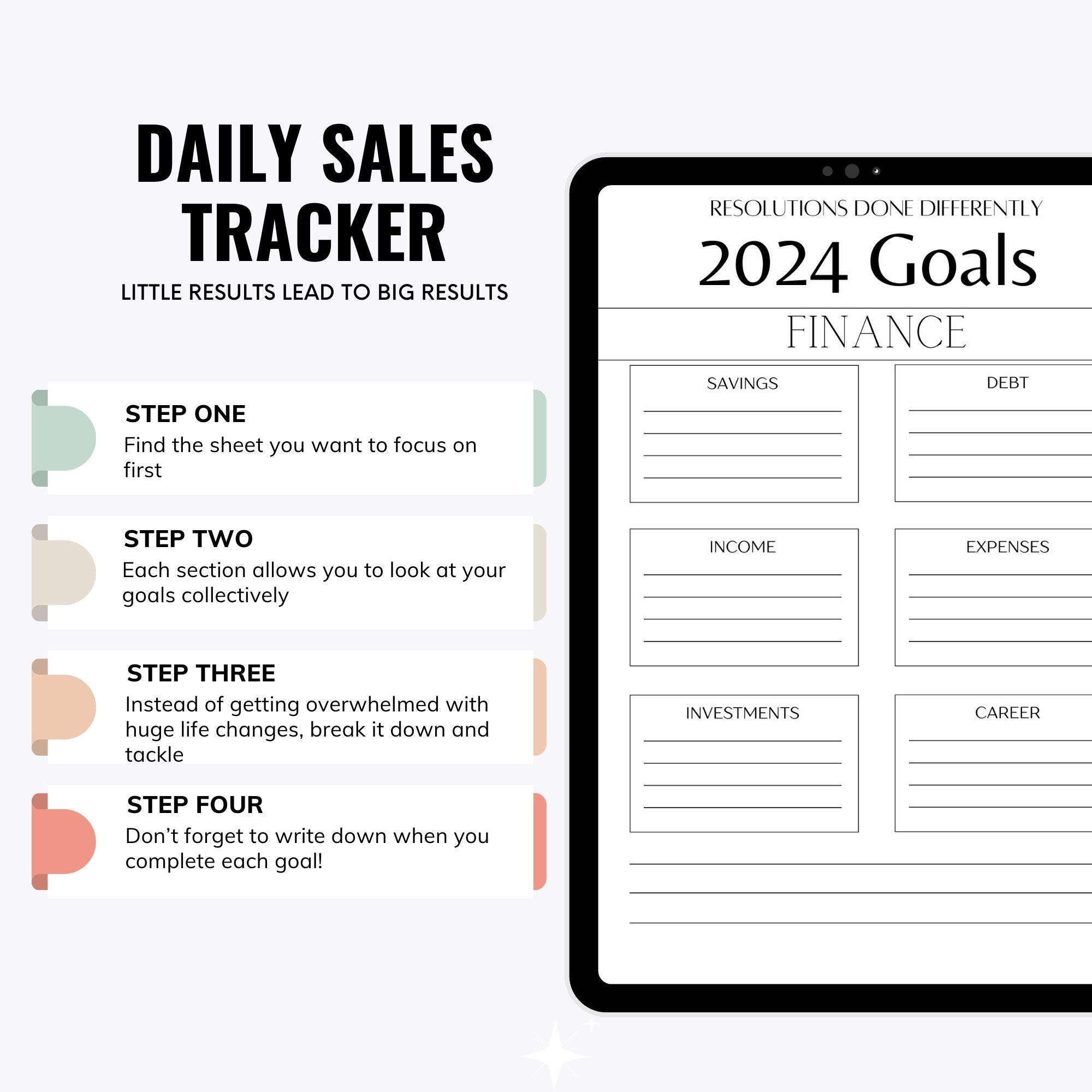 Printable 2024 Specific Goal Setting Templates, New Year's Resolutions ...