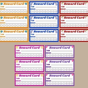 Editable Reward Punch Cards, Childs Incentive Tracker Template ...