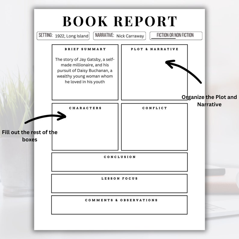 Printable Book Report Template, Book Report for Kids, Printable Book ...