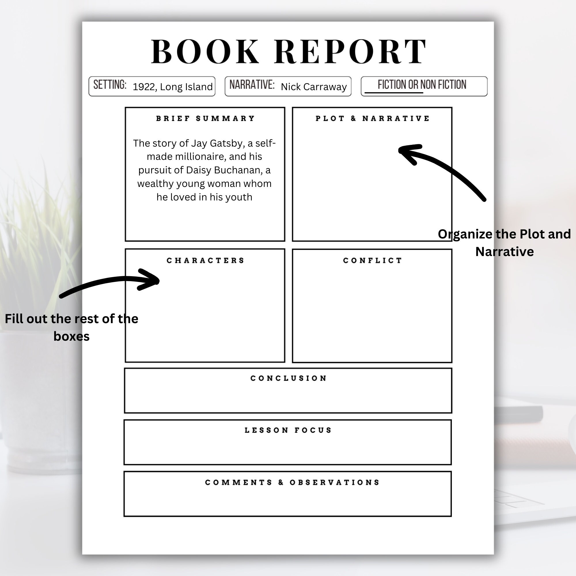 Printable Book Report Template, Book Report for Kids, Printable Book ...