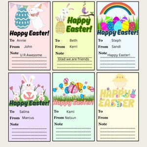 Easter Candy Gram Flyer Template, Editable Easter Bunny Candy Grams ...