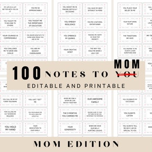 Reasons Why I Love My Mom, Appreciation Messages, Printable Love Notes ...