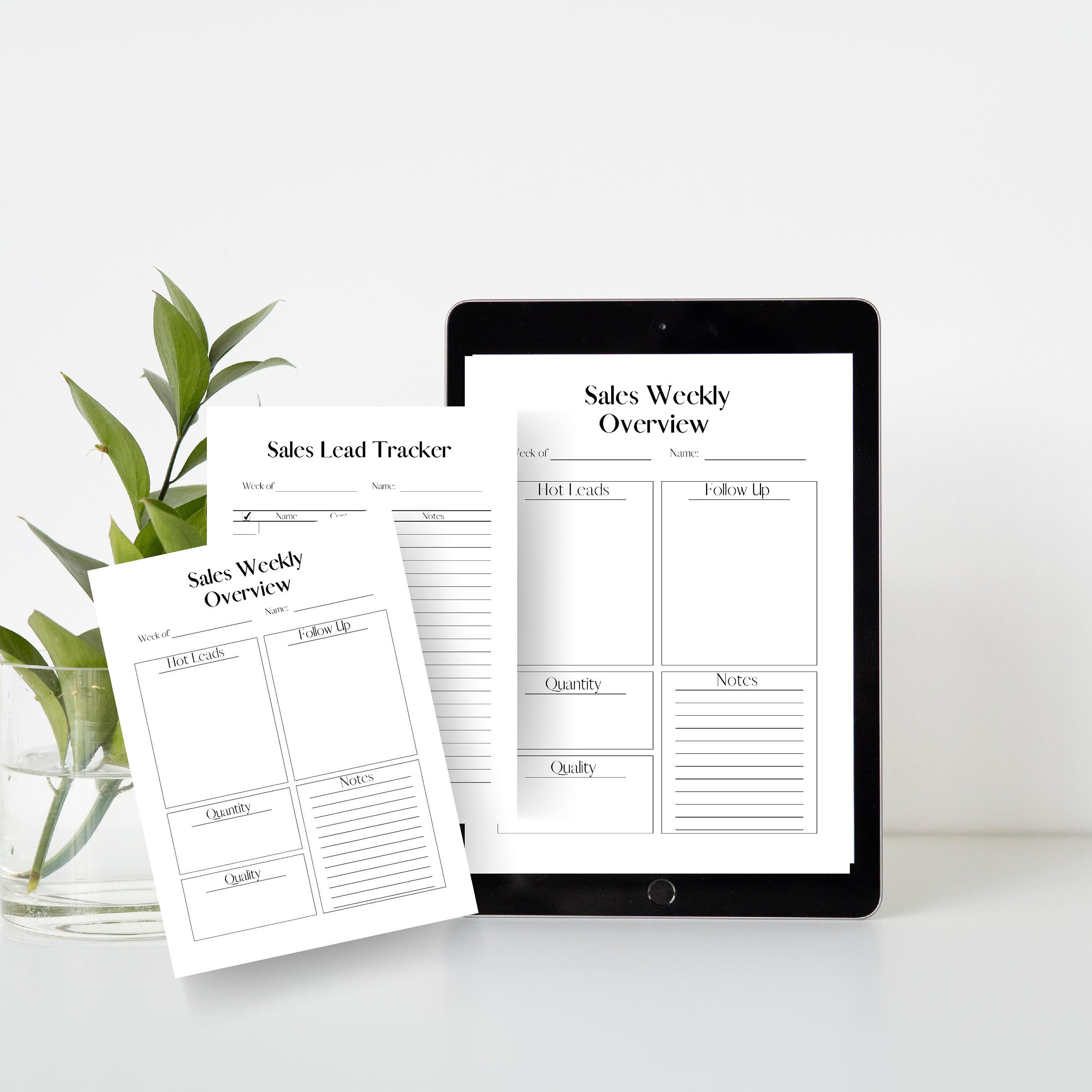 Phone Sales Overview Tracker Printable Small Business - Etsy