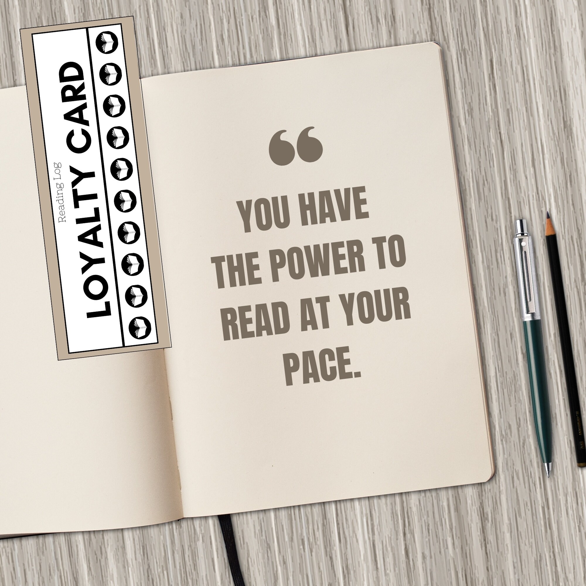 10 Printable Bookmark- Loyalty Card, Reading Log Bookmark, Book Tracker ...