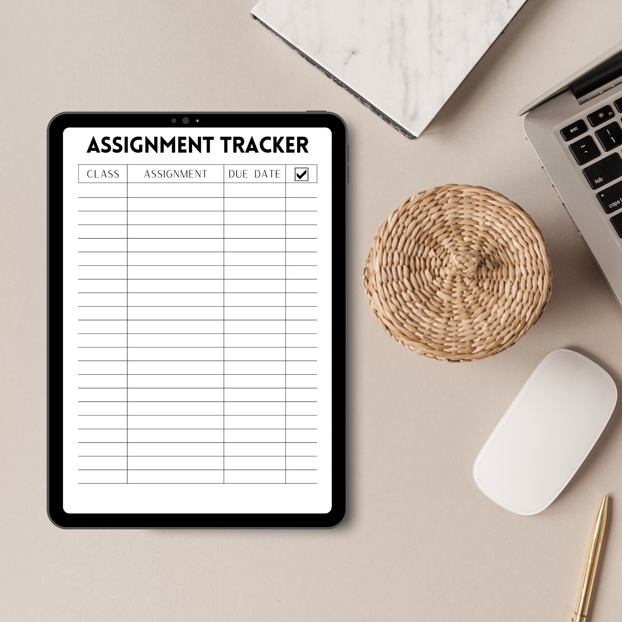 Homework Schedule Tracker Printable Assignment Tracker Homework Planner ...