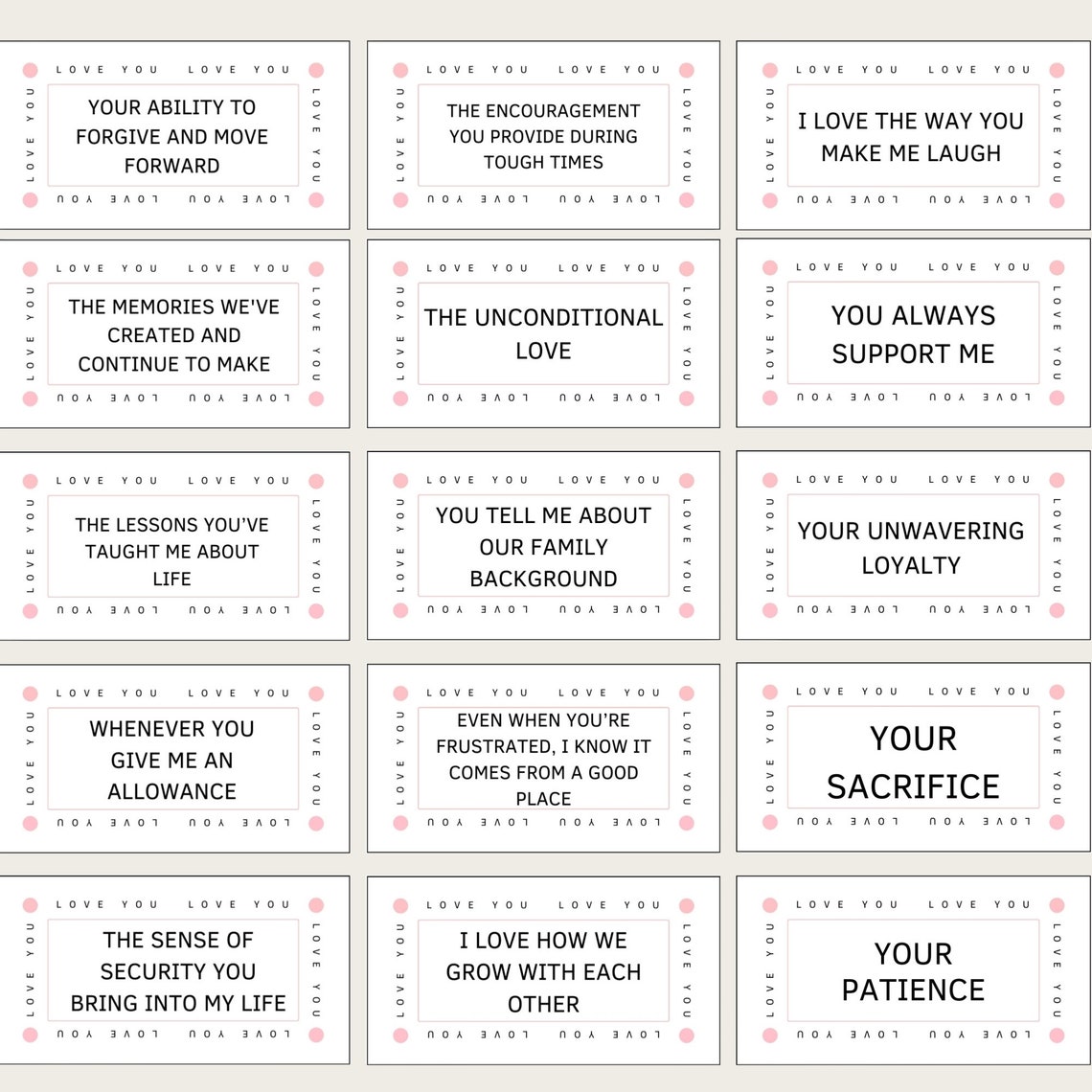 Reasons Why I Love My Mom, Appreciation Messages, Printable Love Notes ...