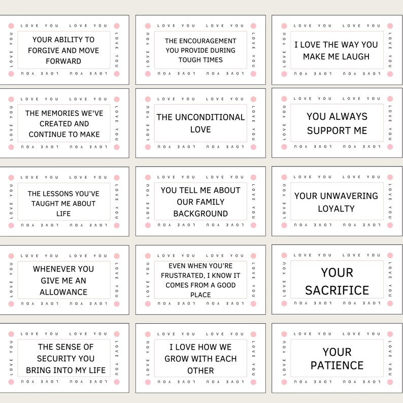 Reasons Why I Love My Mom, Appreciation Messages, Printable Love Notes ...