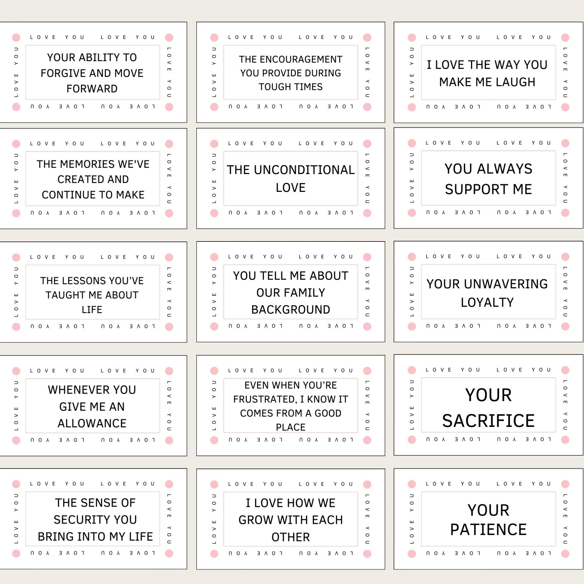 Reasons Why I Love My Mom, Appreciation Messages, Printable Love Notes ...