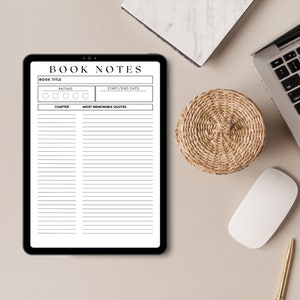 Book Review Notes Template, Book Tracker Review, Reading Lover Gift ...