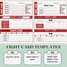Editable Fight Prediction Card Templates, Sports Game Activity With ...