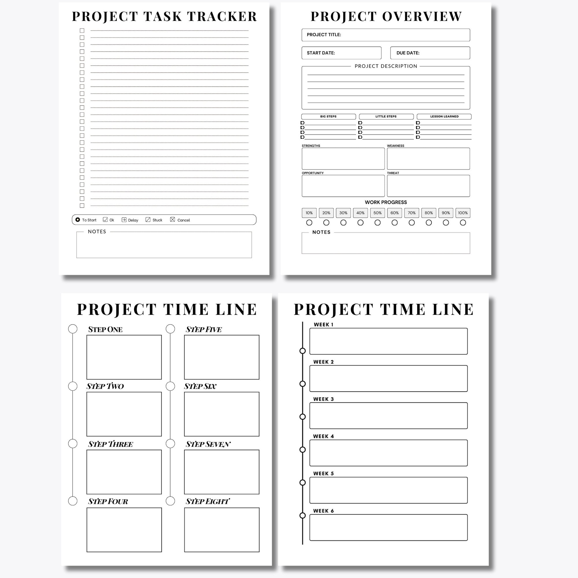 Project Management Planner Template, To-do Assignment List, Project ...