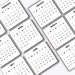 2024 Mini Calendars | Monthly Planner | Minimalist Calendar | 3.5 X3.4 ...
