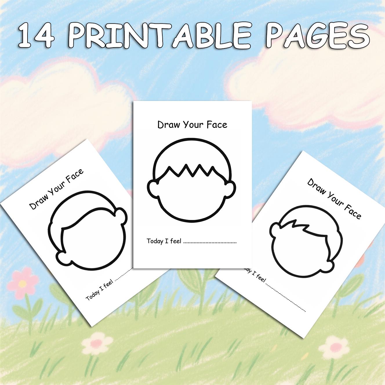 Blank Face Emotions Printable – 14 “today I Feel” Pages for Kids ...