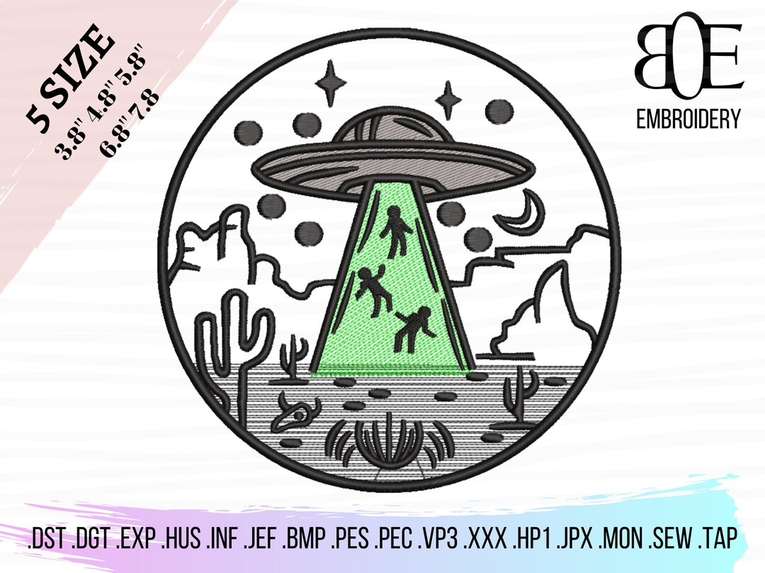 Alien Embroidery Design Machine Embroidery Embroidery - Etsy