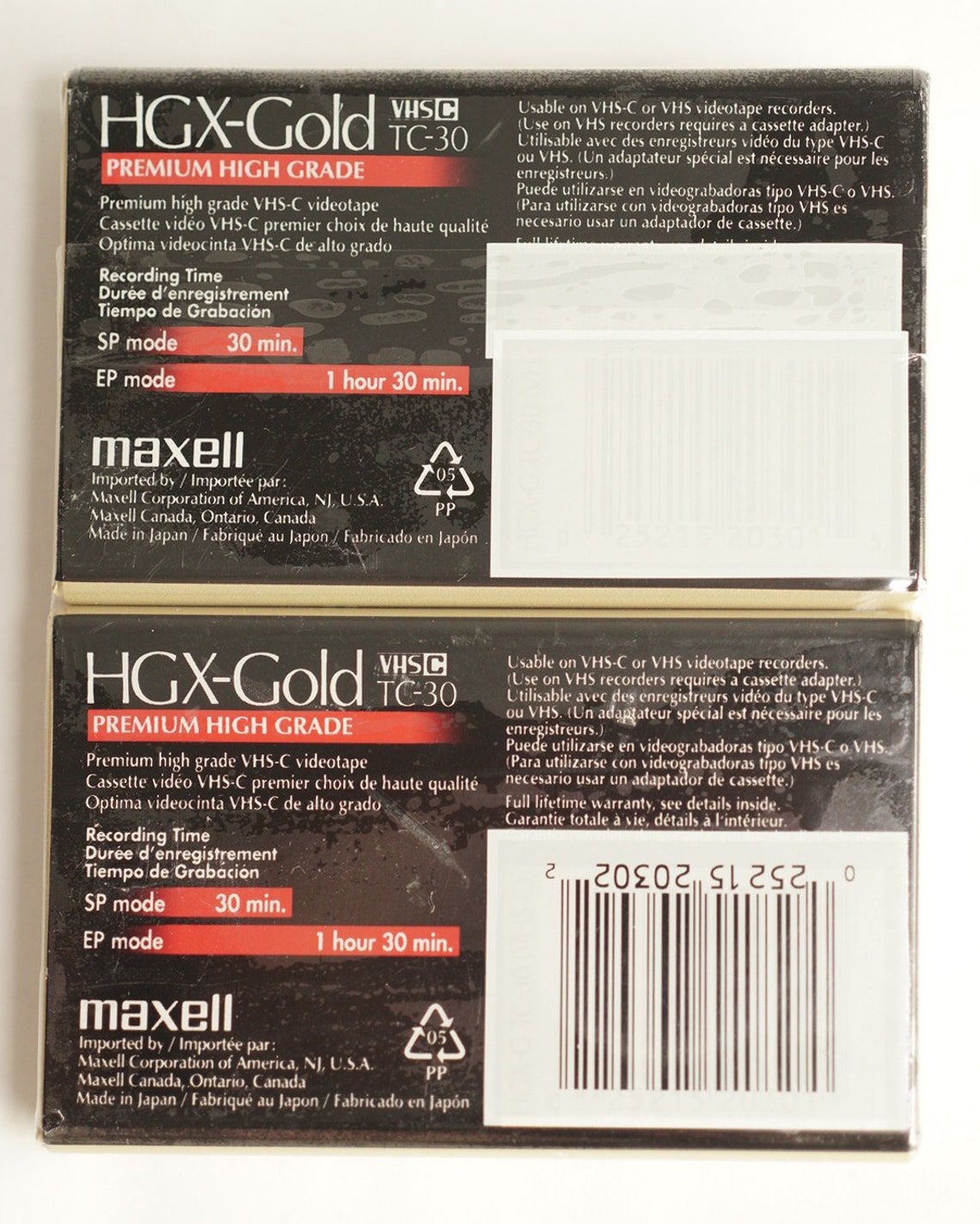 New Maxell VHS-C Tapes Compact Vhs Cassettes - Etsy
