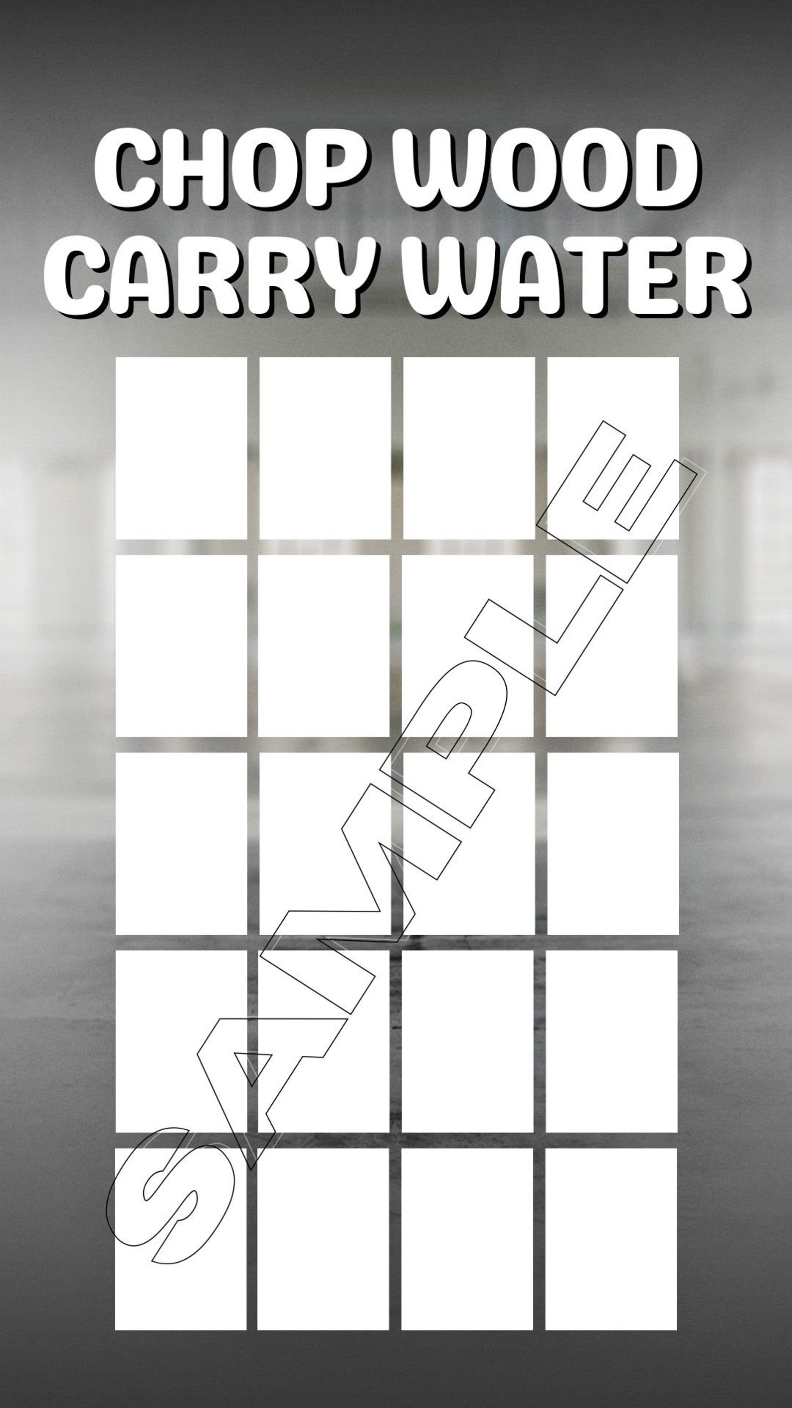 Chop Wood Carry Water Tracker | CWCW Amoila Cesar Bodi Program | Sweaty ...