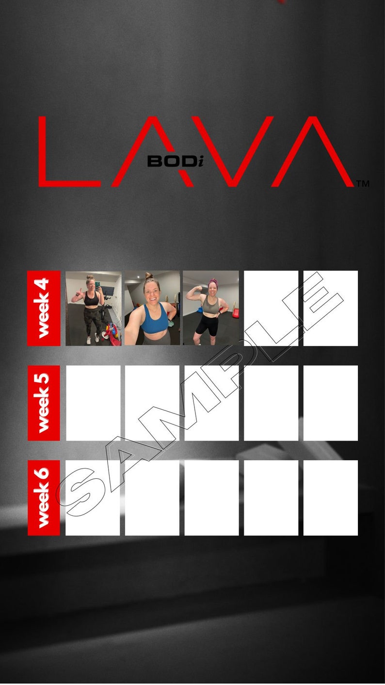 Bodi Lava Tracker Bundle Elise Joan Bodi Program Sweaty Selfie Tracker ...