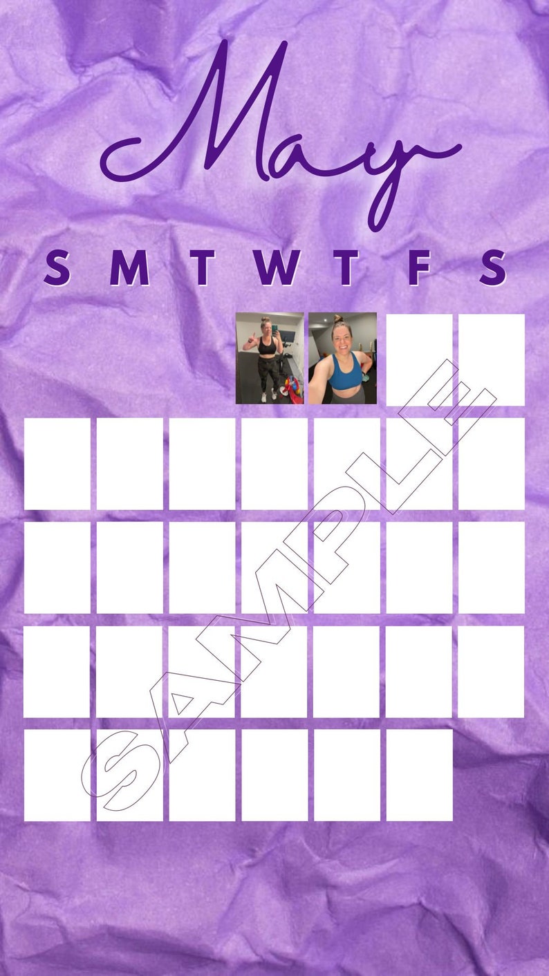 May Workout Tracker 2024 Habit Tracker Sweaty Selfie Tracker Beachbody ...