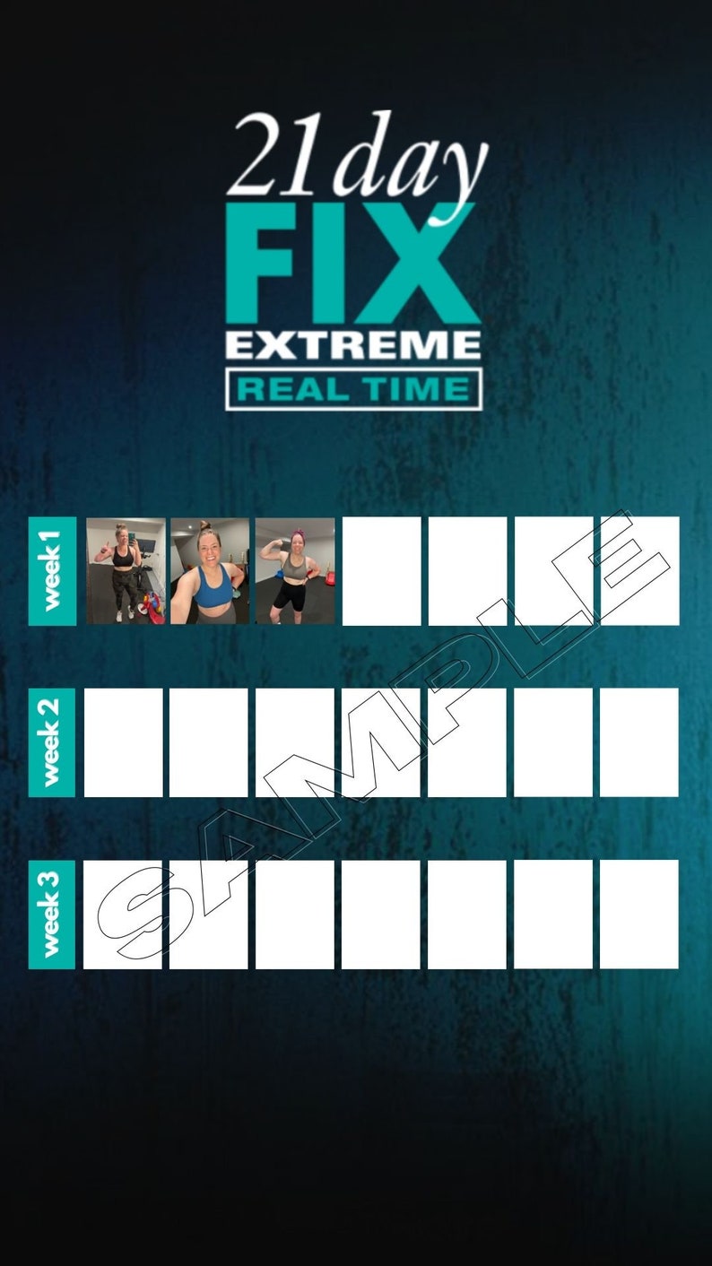 21 Day Fix Extreme Tracker | Autumn Calabrese Bodi Program | Sweaty ...