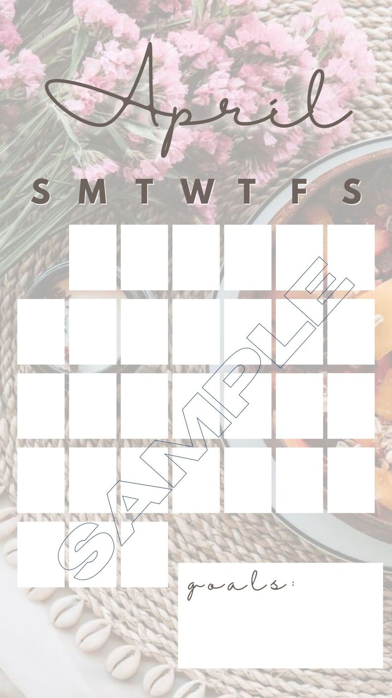 April Workout Tracker 2024 Habit Tracker Sweaty Selfie Tracker ...