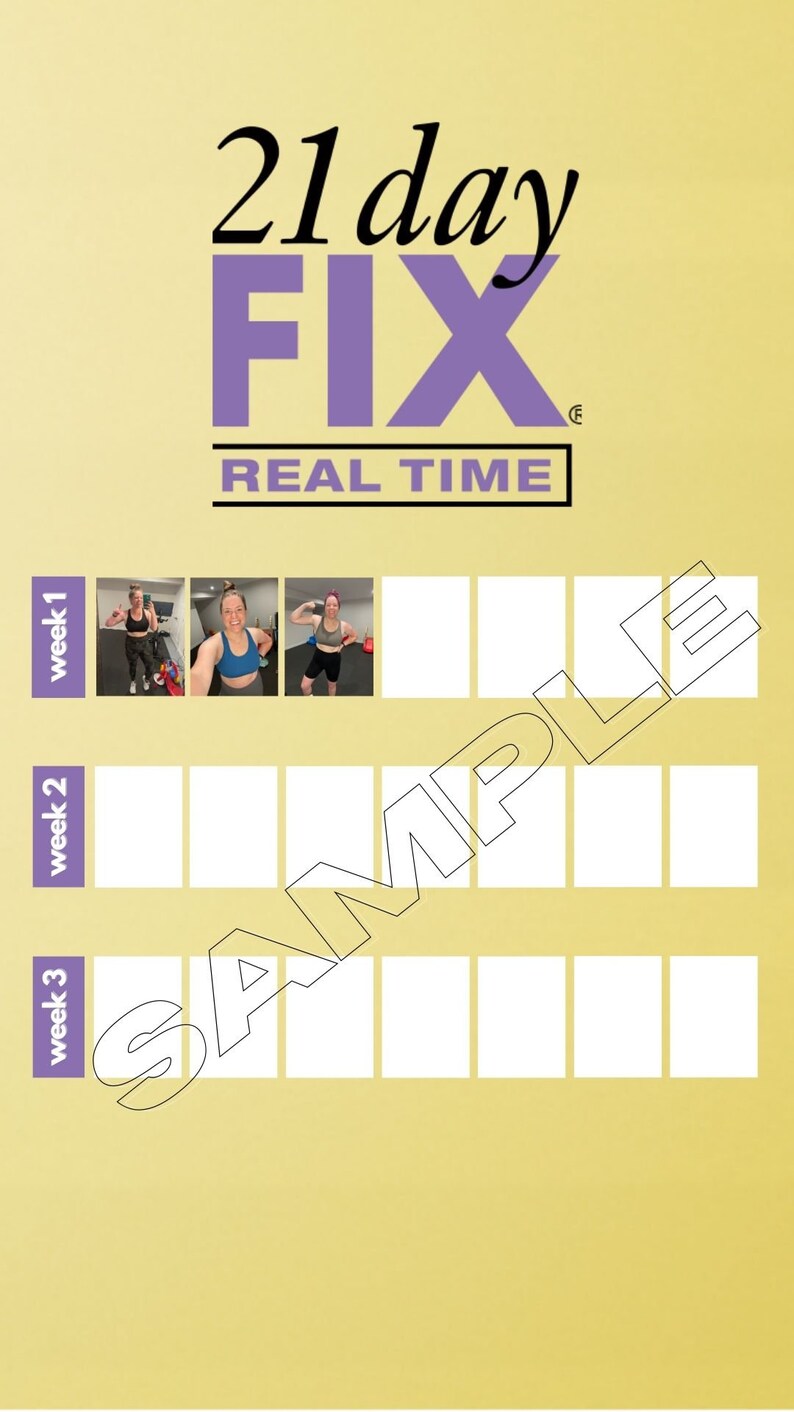 21 Day Fix Real Time Calendar