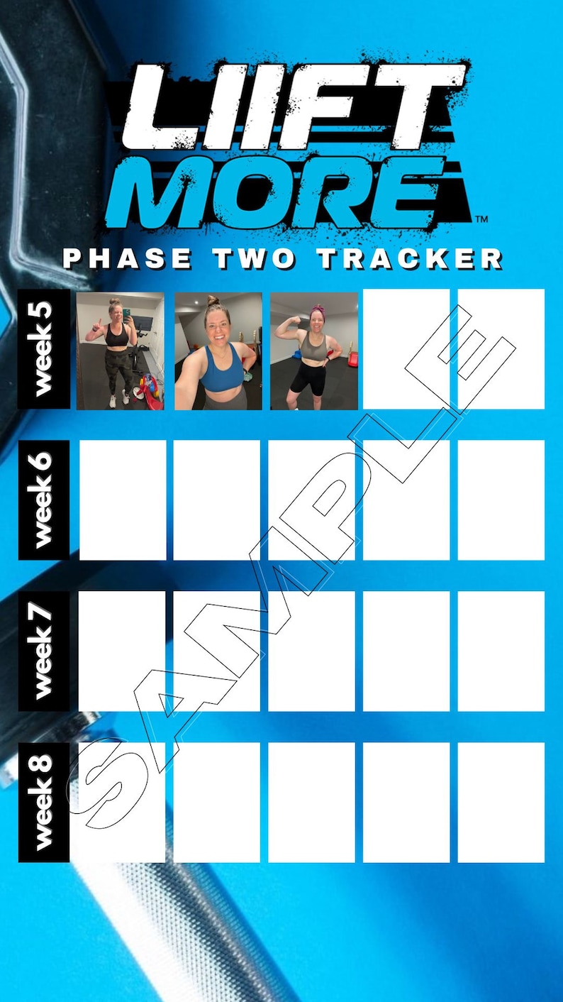 LIIFT More Tracker | Lift More Joel Freeman Bodi Program | Sweaty ...