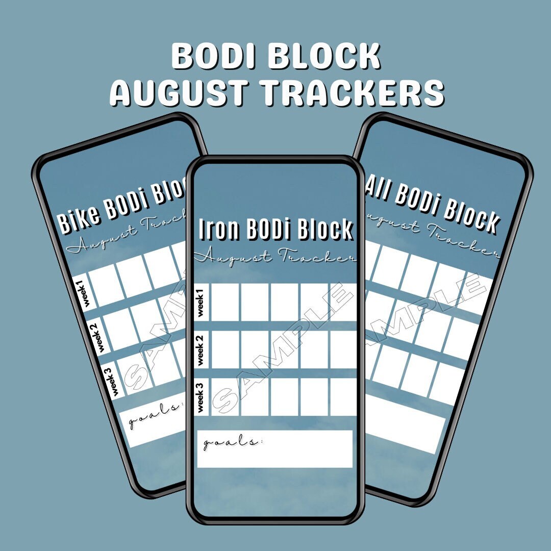 Bodi Block Tracker August Bodi Blocks Sweaty Selfie Tracker Bodi ...