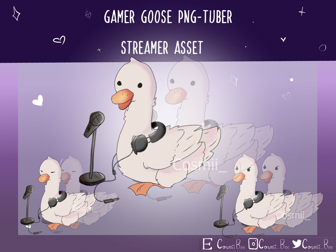 Gamer Goose Png-tuber Streamer Asset - Etsy