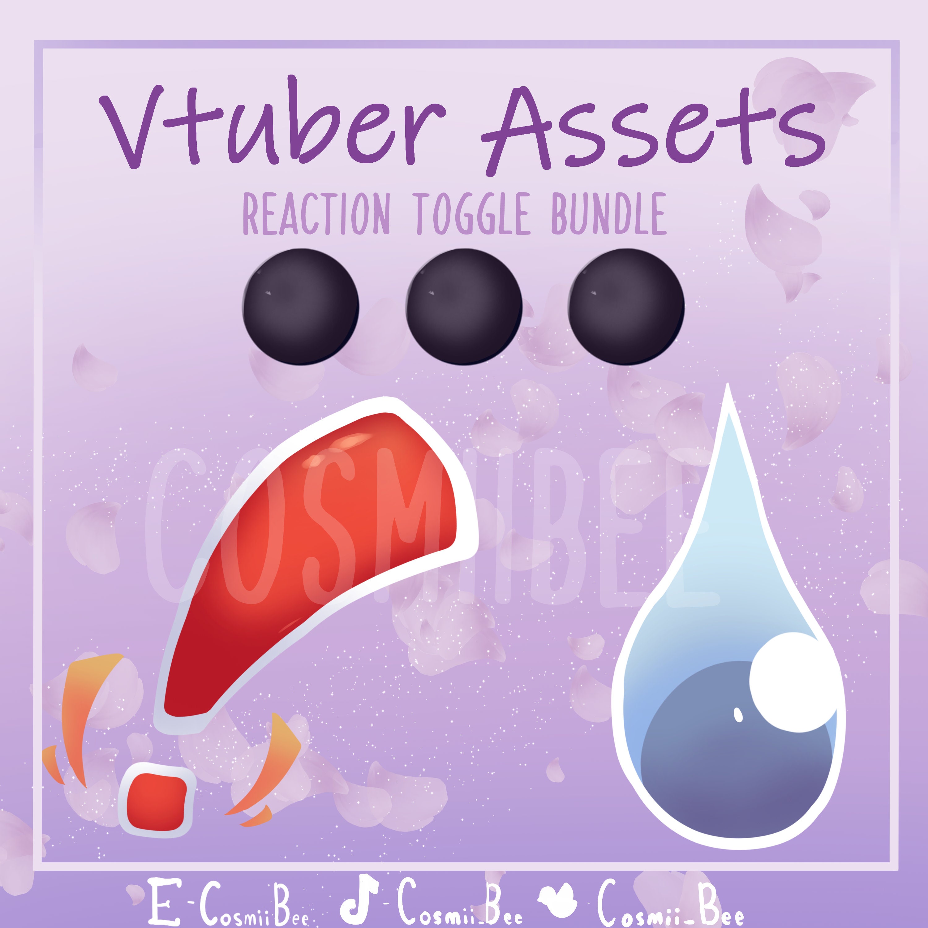 Reaction Toggle Bundle Animated Vtuber Asset vtube Studio Streamer ...
