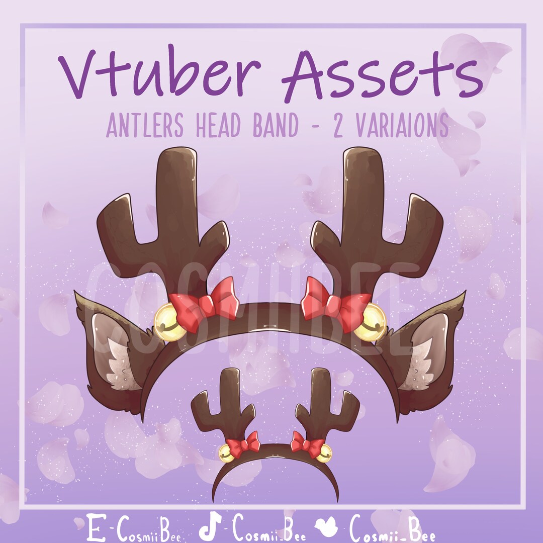 Antler Headband - Animated Vtuber Asset (vtube Studio) - Winter ...