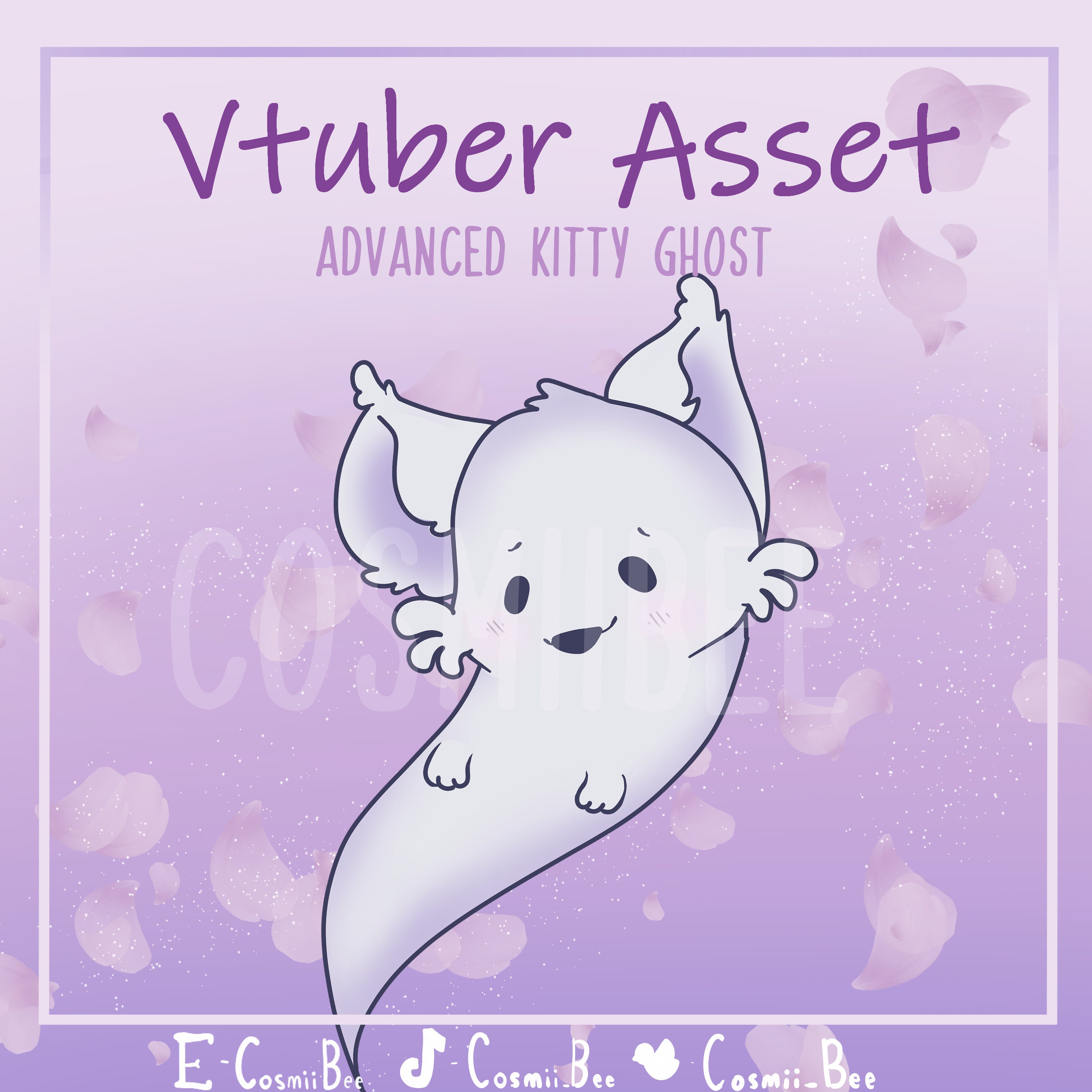 Ghost Kitty V2 Ready Animated Vtuber Asset for Vtube Studio Halloween Streamer Asset - Etsy