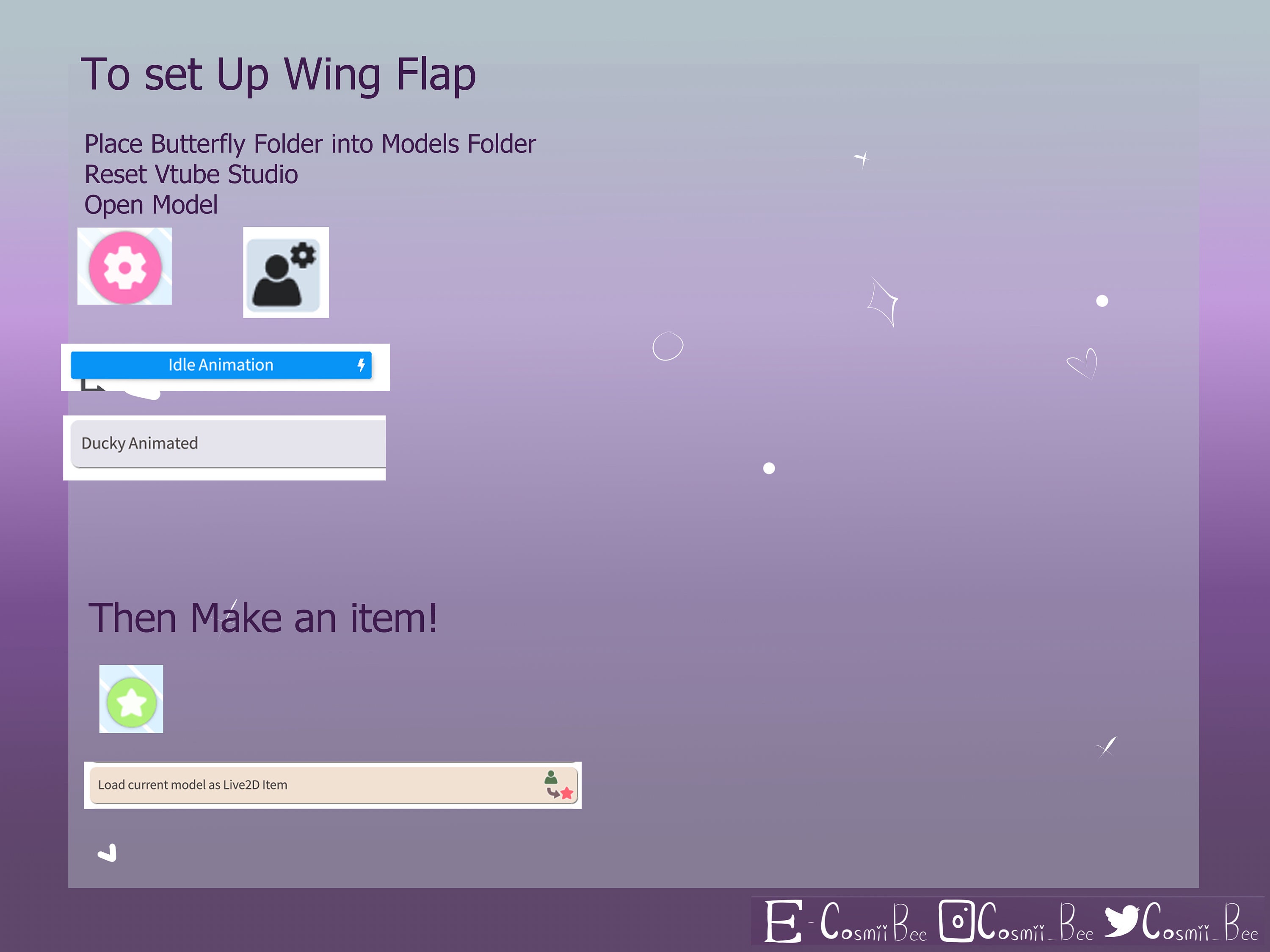 Butterflies Blue Monarch Vtube Studio Streamer Asset Vtuber Animated ...