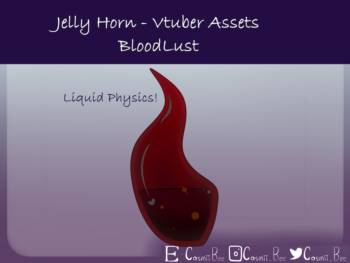 Dark Red Curly Horns-rigged Vtuber Asset Liquid Filled Vtube - Etsy