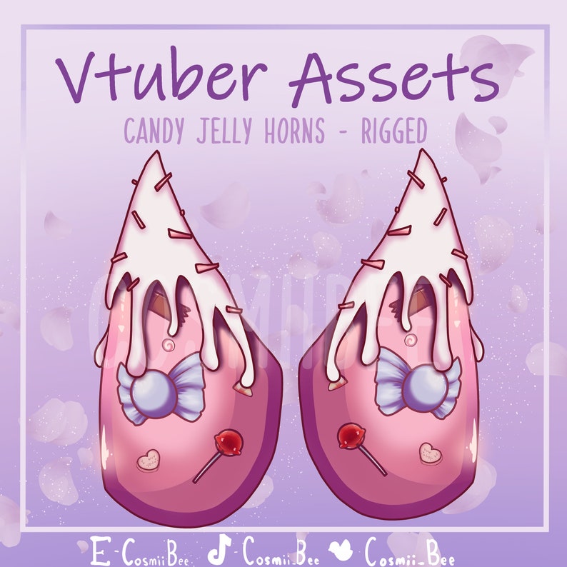 Candy Jelly Horns Vtuber Asset Vtube Studio Streamer Asset, Twitch ...