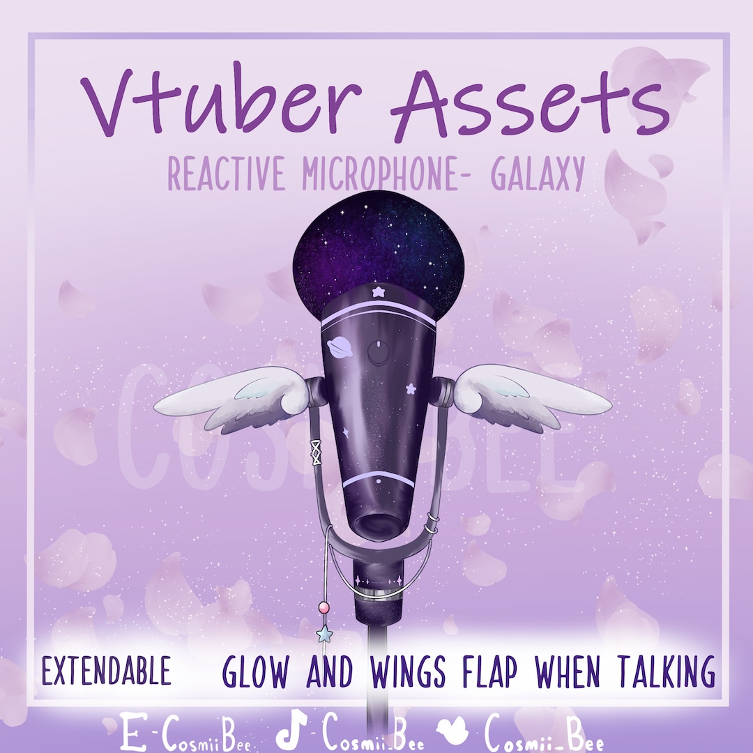 REACTIVE Galaxy Microphone - Animated Vtuber Asset for Vtube Studio ...