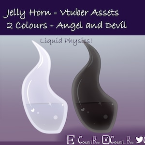 Black and White Curly Horns-rigged Vtuber Asset Liquid - Etsy Australia