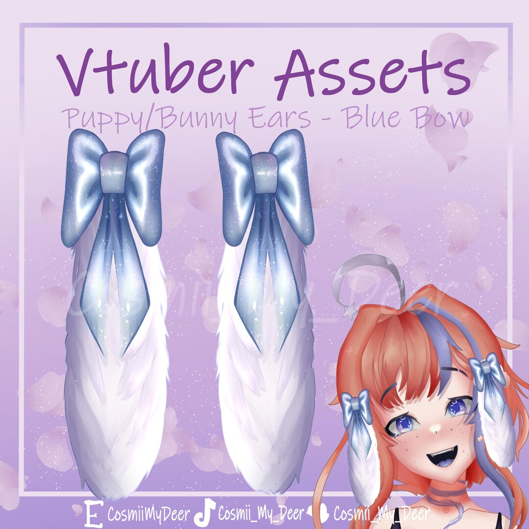 Puppy/bunny Ears - Animated Vtuber Asset (vtube Studio) - Floppy ...