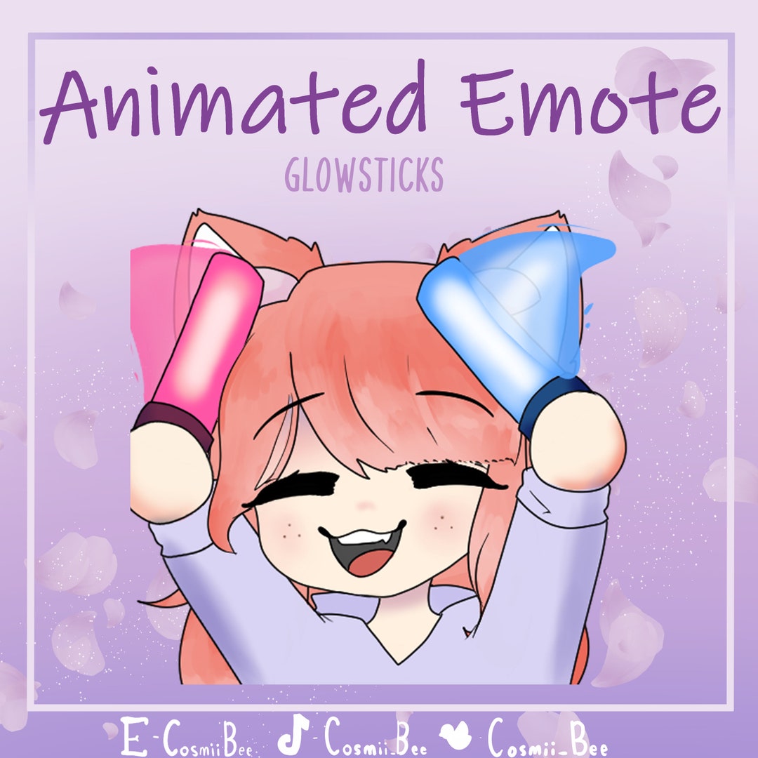 Glowsticks Emote Ginger Hair Pale Skin With or Without Ears Twitch ...