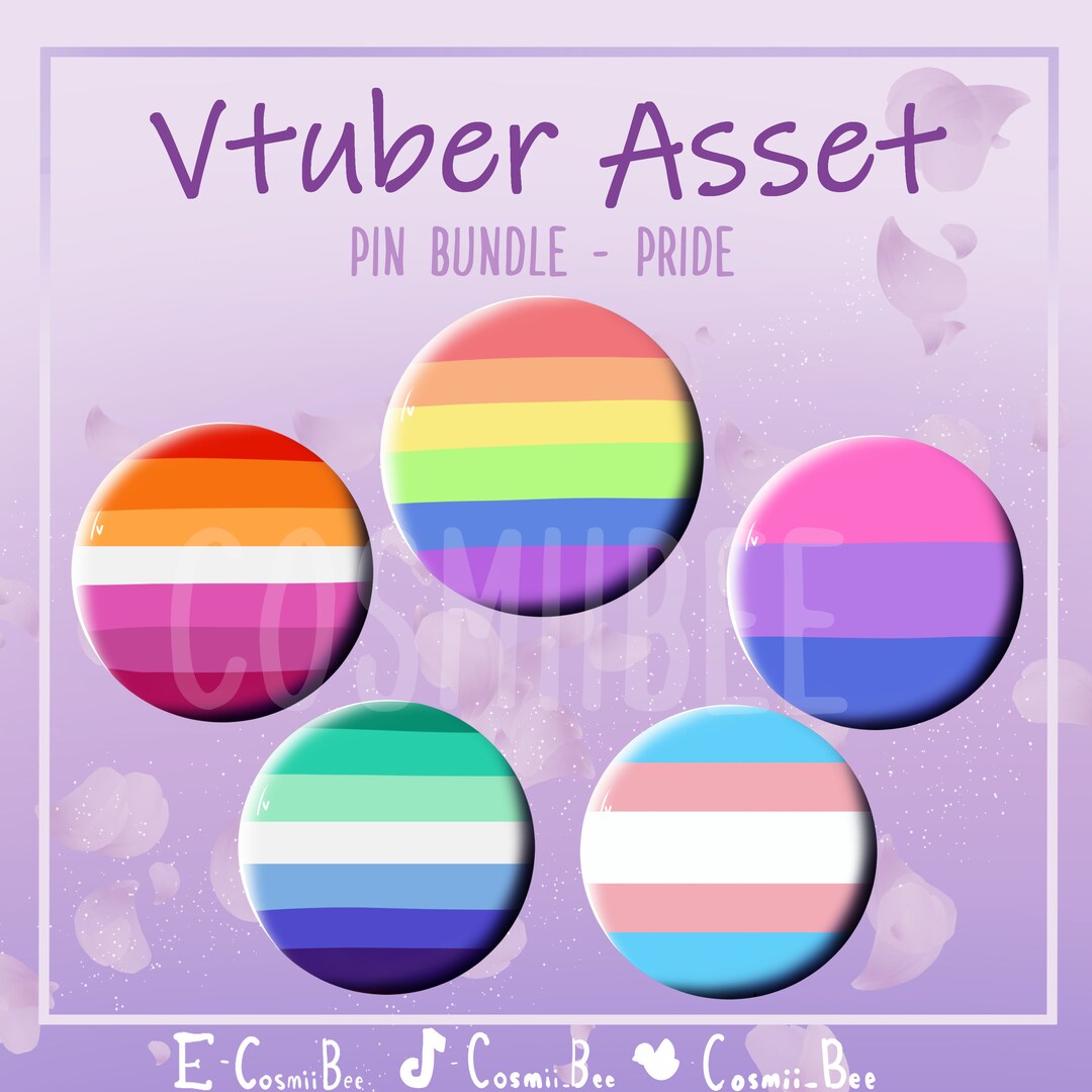 Pride Pins - Pack 1 - Animated Vtuber Asset for Vtube Studio - Streamer Asset - Etsy